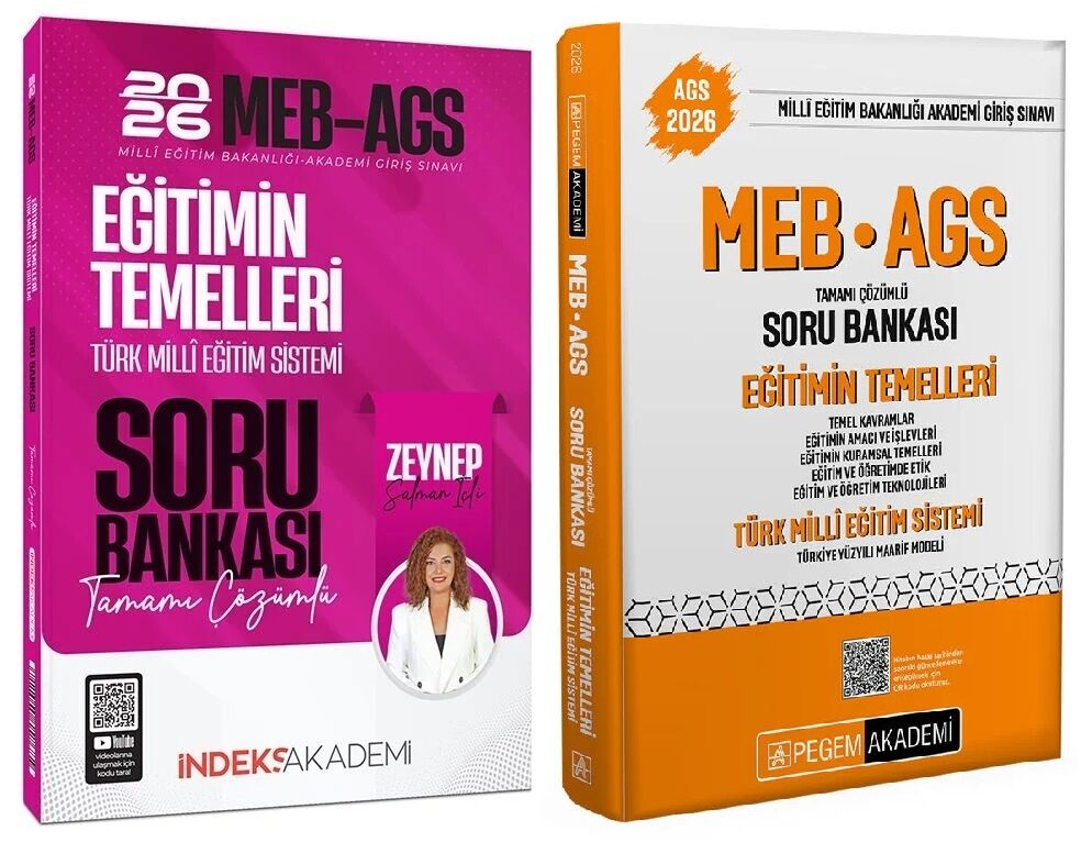 Pegem + Uzman Kariyer 2025 MEB-AGS 5+10 Deneme 2 li Set Pegem Akademi + Uzman Kariyer Yayınları ...