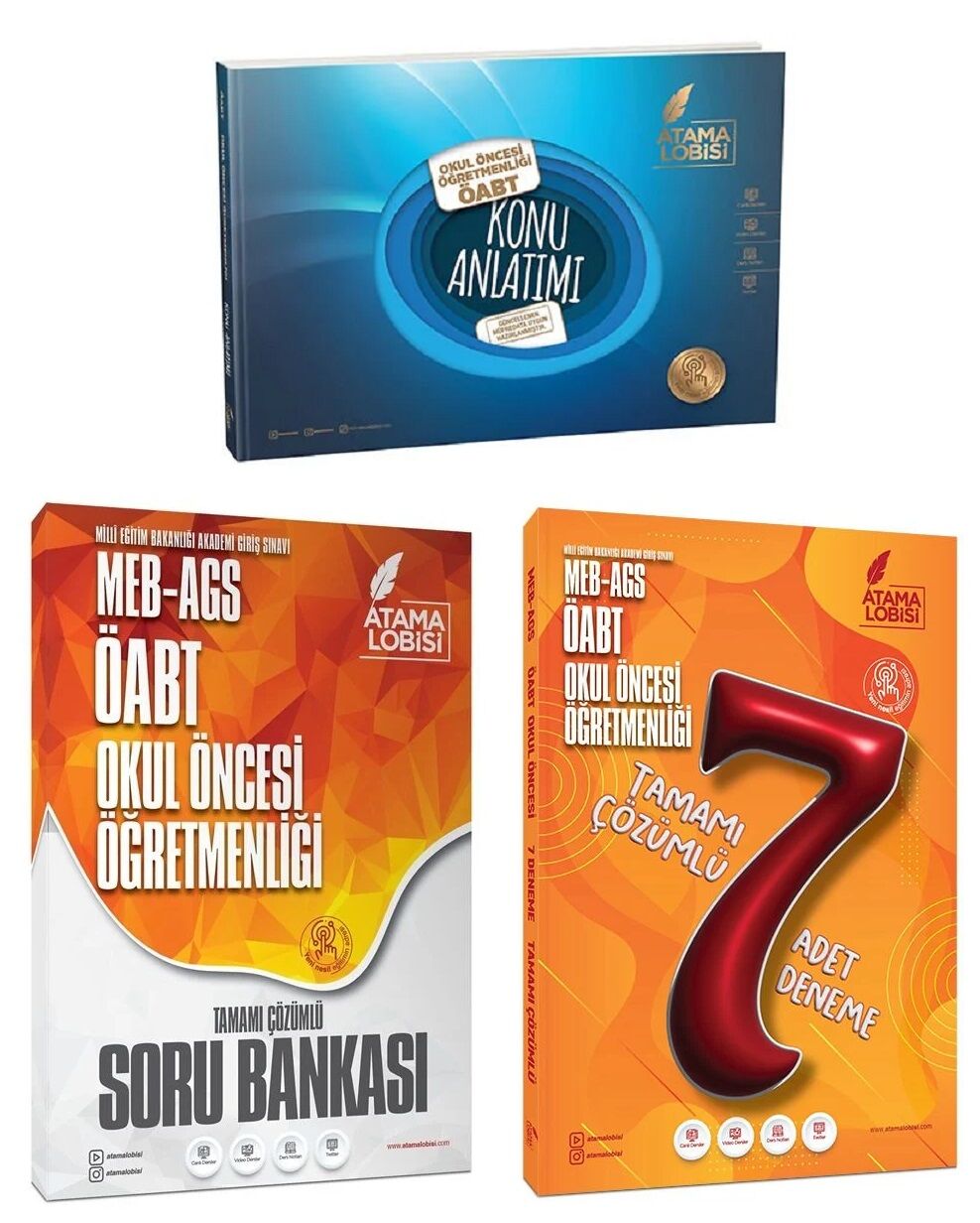 ÖN SİPARİŞ - Atama Lobisi ÖABT MEB-AGS Okul Öncesi Öğretmenliği Konu + Soru Bankası + 7 Deneme 3 ...