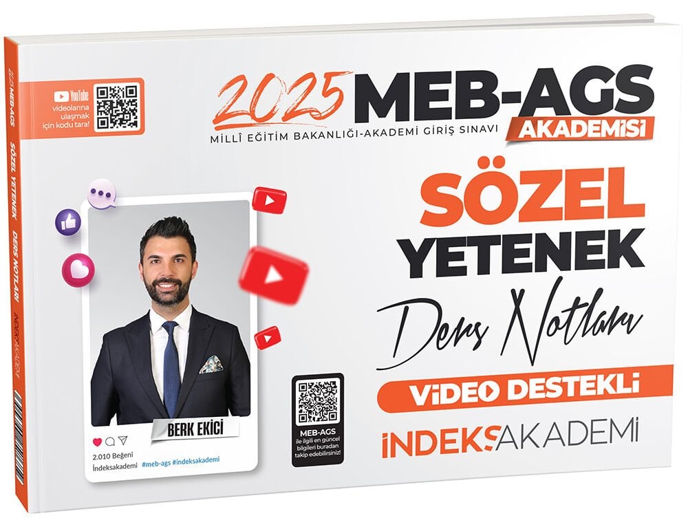 İndeks Akademi 2025 MEB-AGS Akademisi Sözel Yetenek Video Ders Notları - Berk Ekici İndeks ...